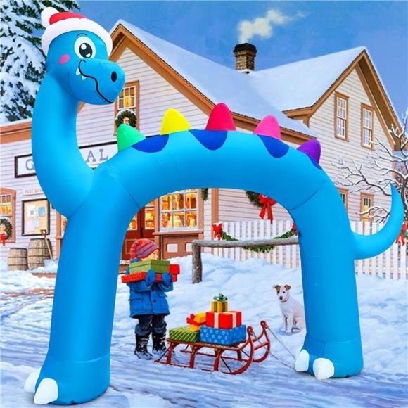 Holiday | 12 Ft Christmas Inflatables Dinosaur Arch Decor Large ...